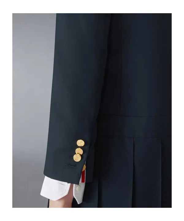 Thom Browne Pleated-skirt Button-detail Dress
