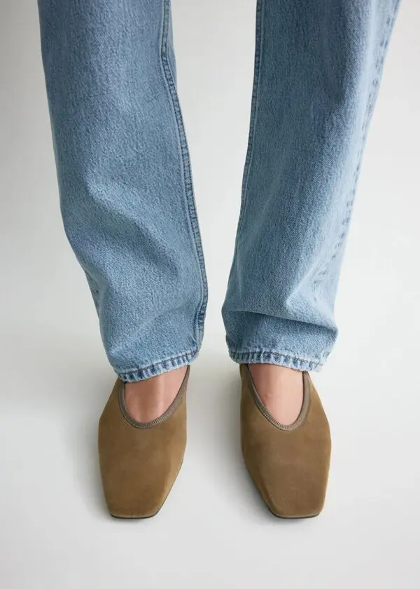 TOTEME Square Toe Ballerinas - Hazel