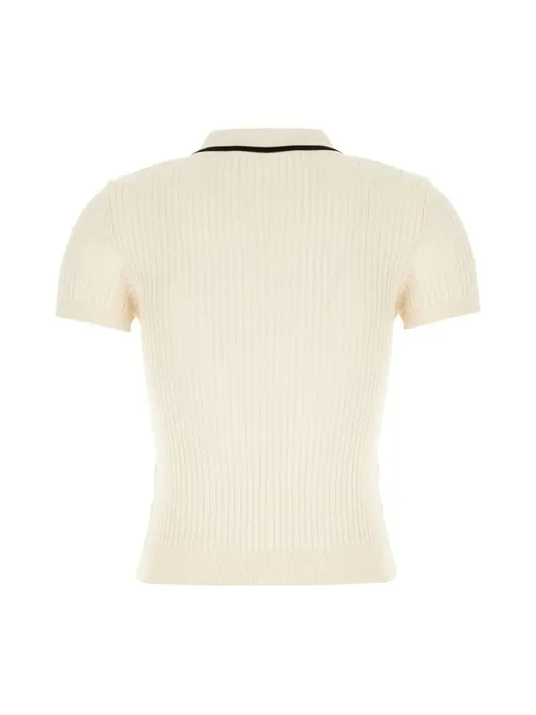 Valentino Garavani Logo Embroidered Knitted Top