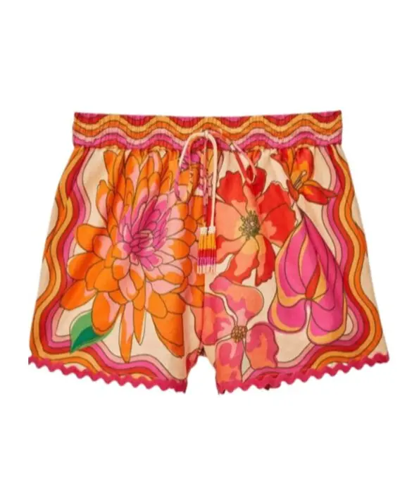 Farm Rio Elastic Waist Shorts - Multicolor
