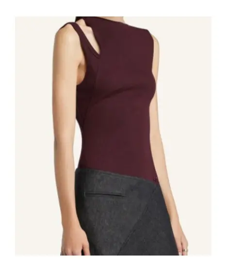 COURREGES Courrges Oblique 90's Rib Top