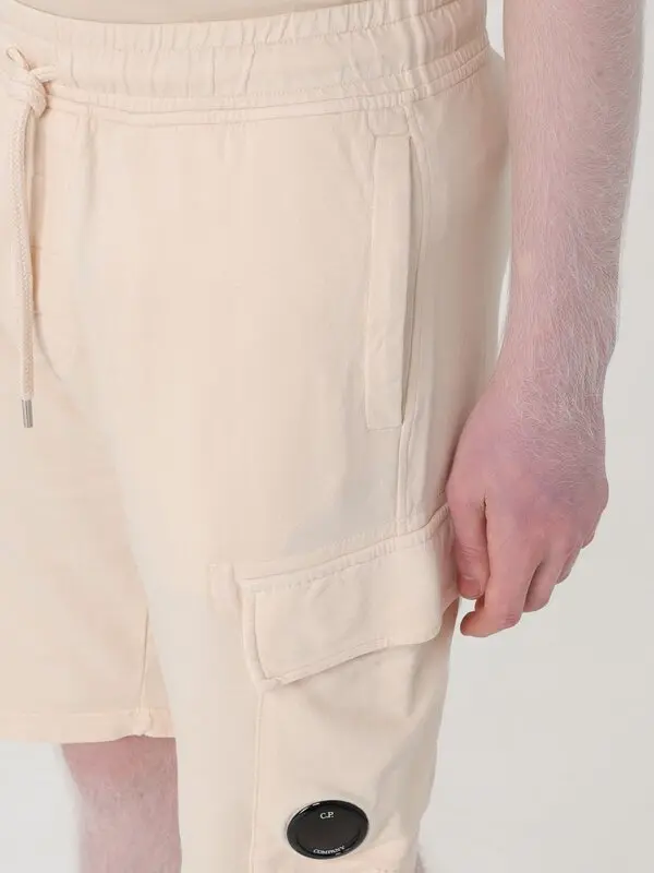 C.P. COMPANY Cotton Shorts With Lens Detail
