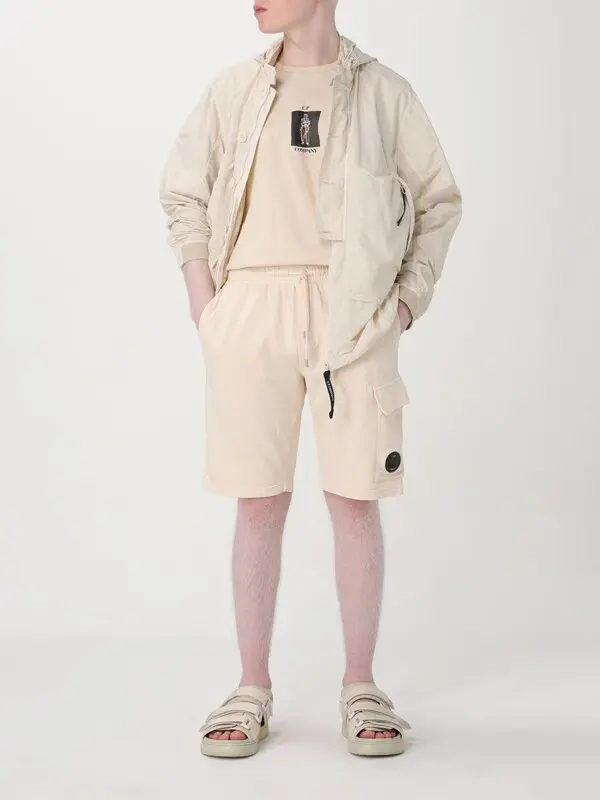 C.P. COMPANY Cotton Shorts With Lens Detail