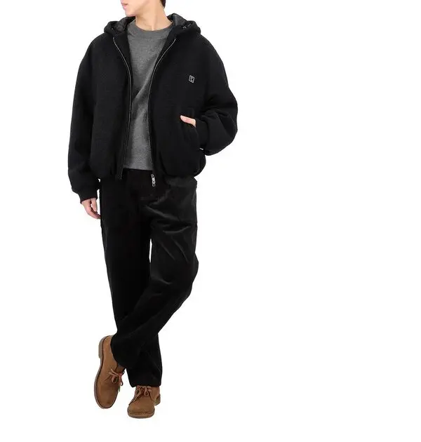 WOOYOUNGMI Hooded Zip-up Casual Jacket