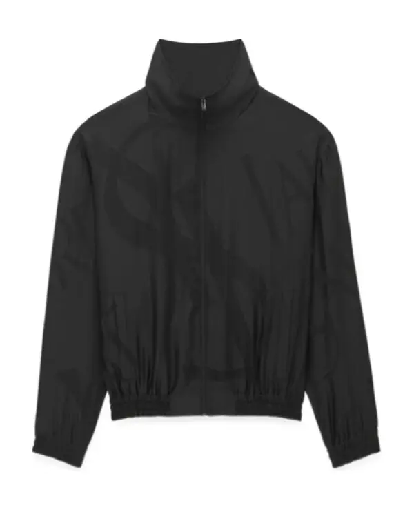 Saint Laurent Logo Printed Zip-up Jacket