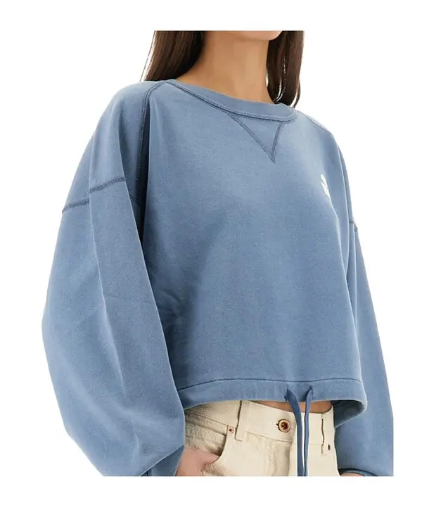 Isabel Marant Étoile Logo Printed Drawstring Sweatshirt