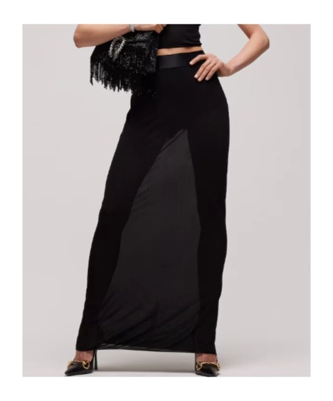 Gucci Viscose Crêpe Jersey Long Skirt