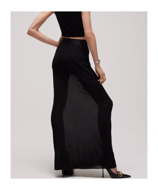 Gucci Viscose Crêpe Jersey Long Skirt
