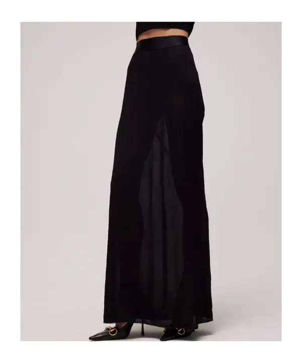 Gucci Viscose Crêpe Jersey Long Skirt