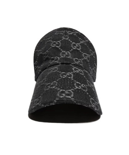 Gucci Gg Cotton Denim Baseball Hat - Black
