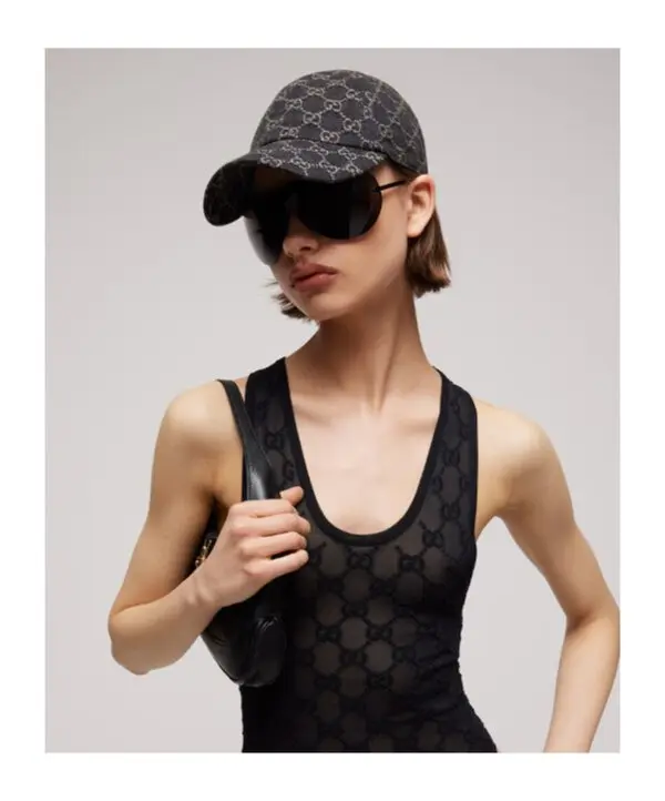 Gucci Gg Cotton Denim Baseball Hat