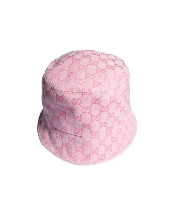 Gucci Gg Cotton Canvas Bucket Hat - Light Pink