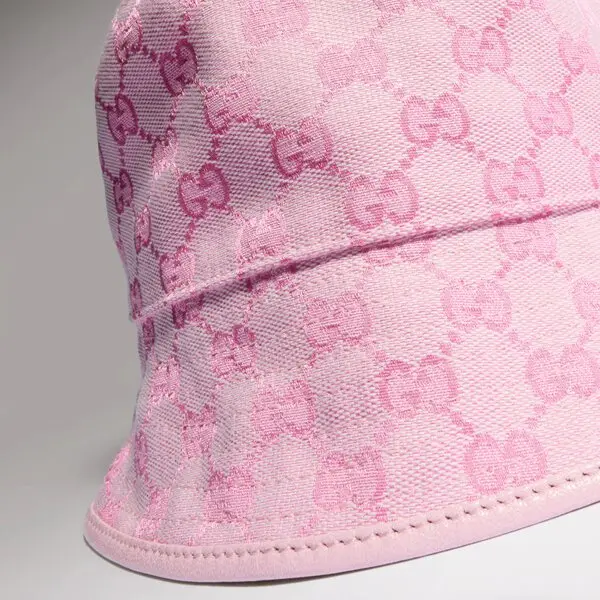 Gucci Gg Cotton Canvas Bucket Hat - Light Pink