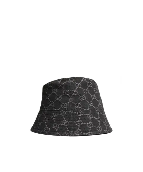 Gucci Gg Cotton Denim Bucket Hat - Black