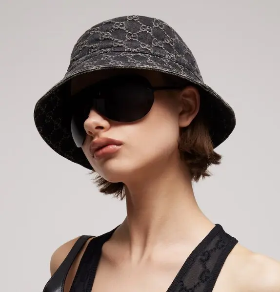Gucci Gg Cotton Denim Bucket Hat