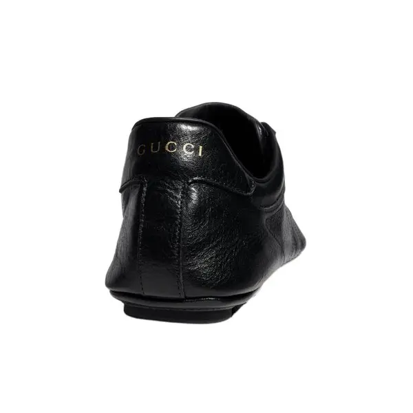 Gucci Leather And Fabric Sneakers With Driver Sole - Black