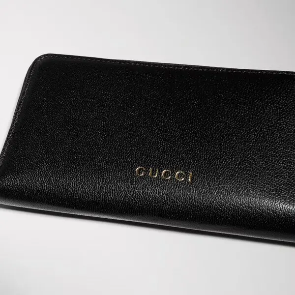 Gucci Zip Around Wallet With Lettering