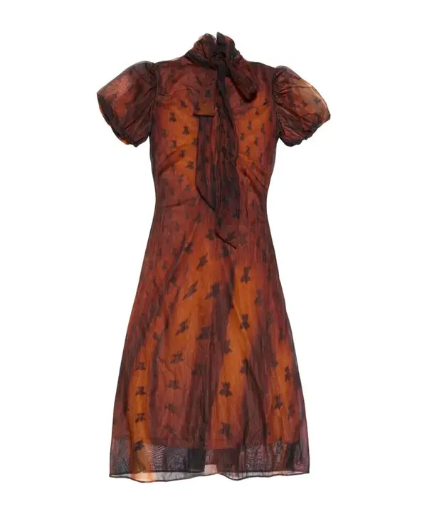 Acne Studios Puff-sleeve Printed Dress