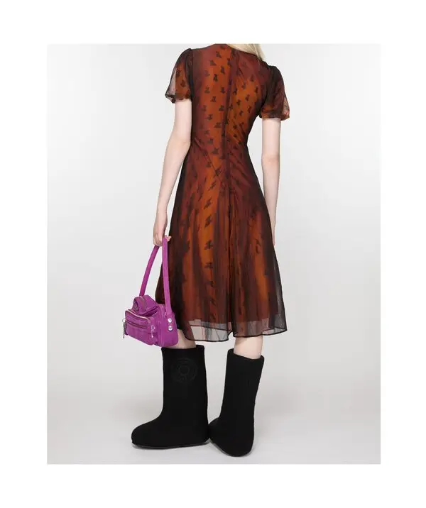 Acne Studios Puff-sleeve Printed Dress