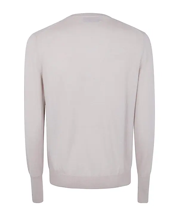 BALLANTYNE Fine Knit V-neck Pullover With Diamond Pattern