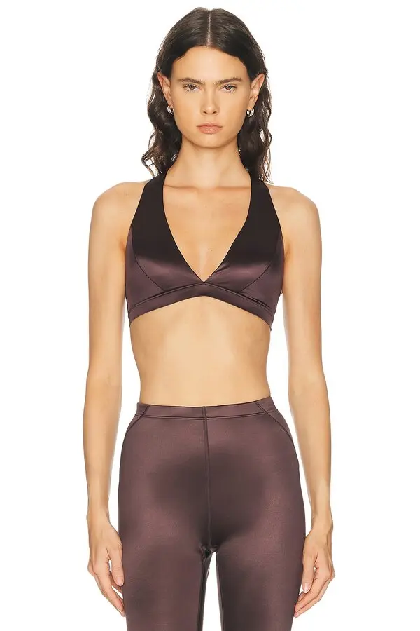 NIKESKIMS Shine Scoop Cami Bra In Black - Phoenix