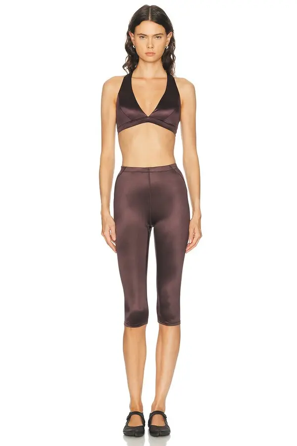 NIKESKIMS Shine Scoop Cami Bra In Black - Phoenix