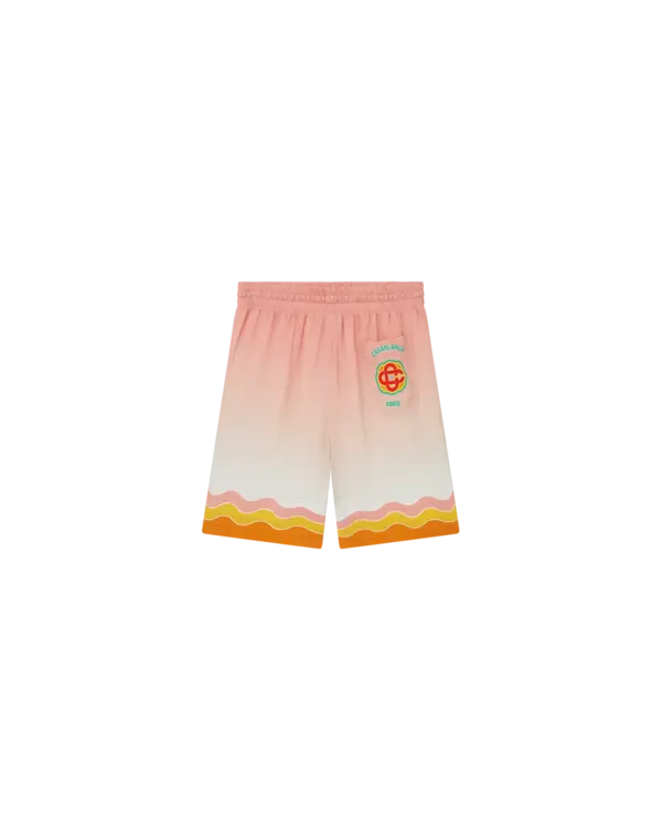 Casablanca Rainbow Monogram Silk Shorts