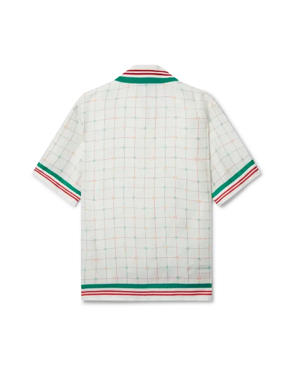 Casablanca Tennis Club Check Silk Shirt