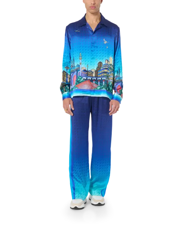 Casablanca The Night View Long Sleeve Silk Shirt