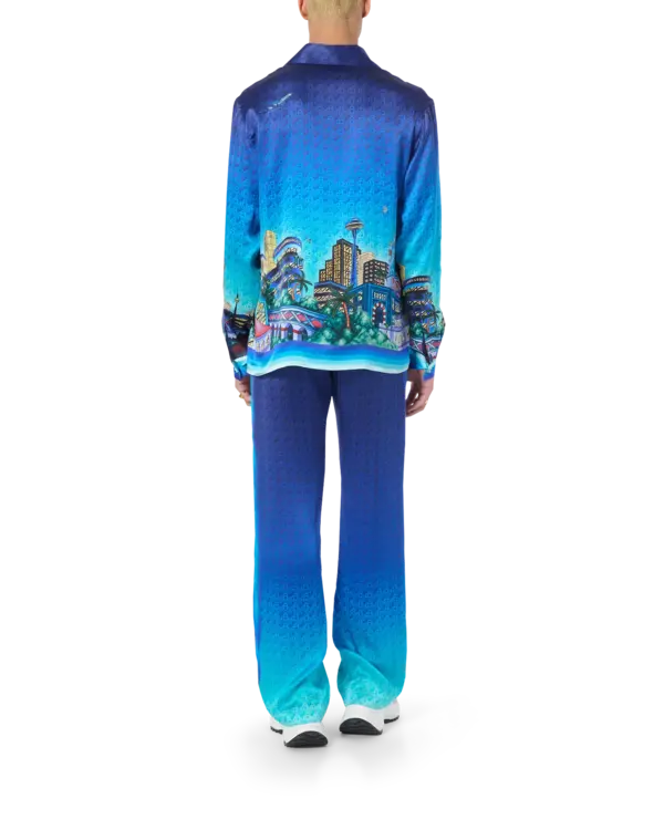 Casablanca The Night View Long Sleeve Silk Shirt