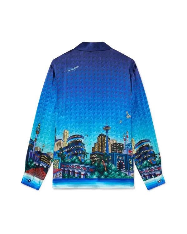 Casablanca The Night View Long Sleeve Silk Shirt