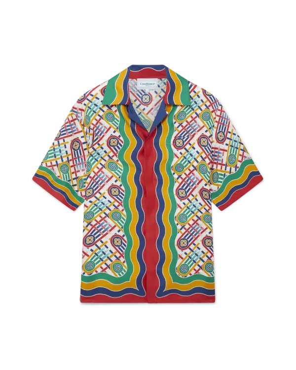 Casablanca Tennis Monogram Silk Shirt