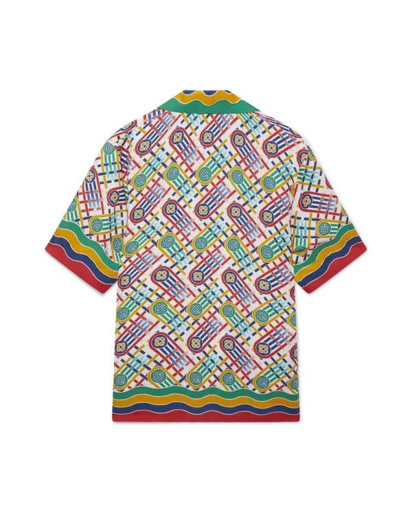 Casablanca Tennis Monogram Silk Shirt