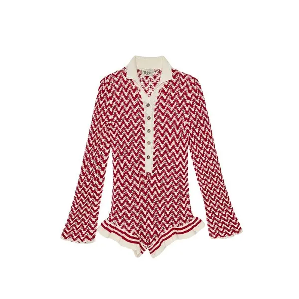 THISISU COLLECTION Elara Beachwear Knit Romper - Red