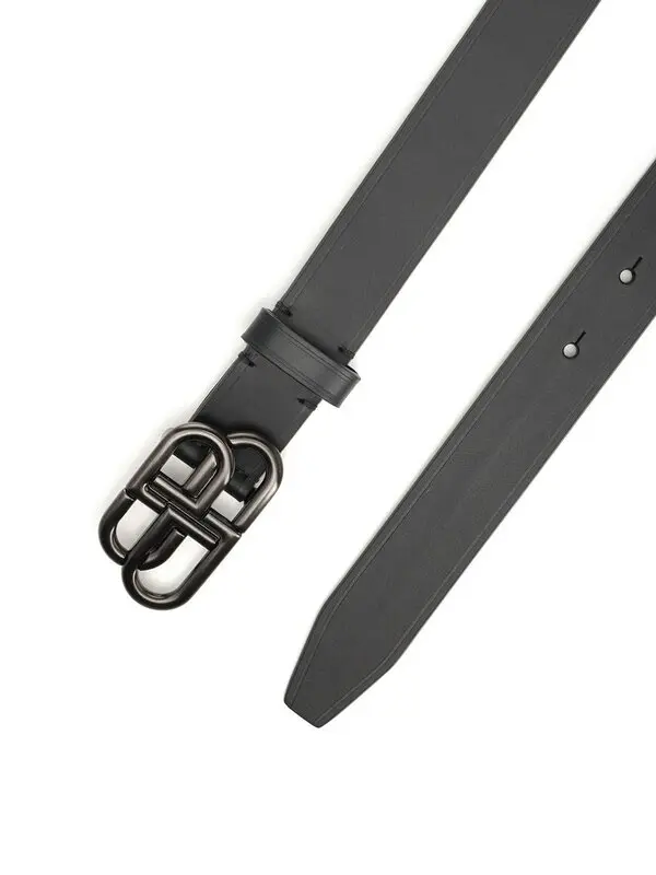 Balenciaga Slim Bb Belt - Black
