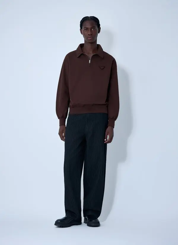 Prada Logo Motif Sweatshirt - Brown