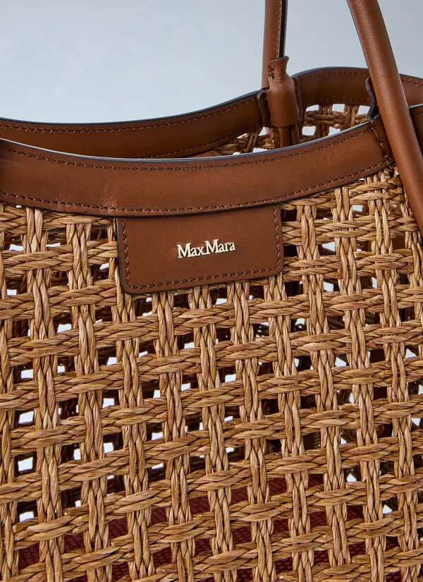 Max Mara Woven Leather Tote Bag