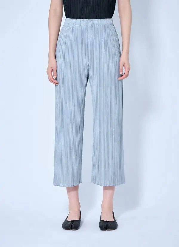 Issey Miyake Pleated Wide-leg Trousers - Gray