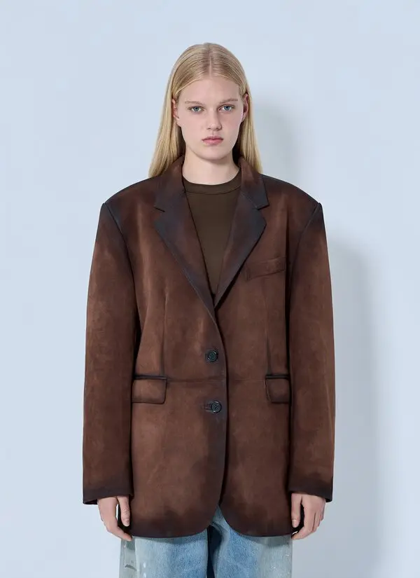 Acne Studios Distressed Suede Blazer