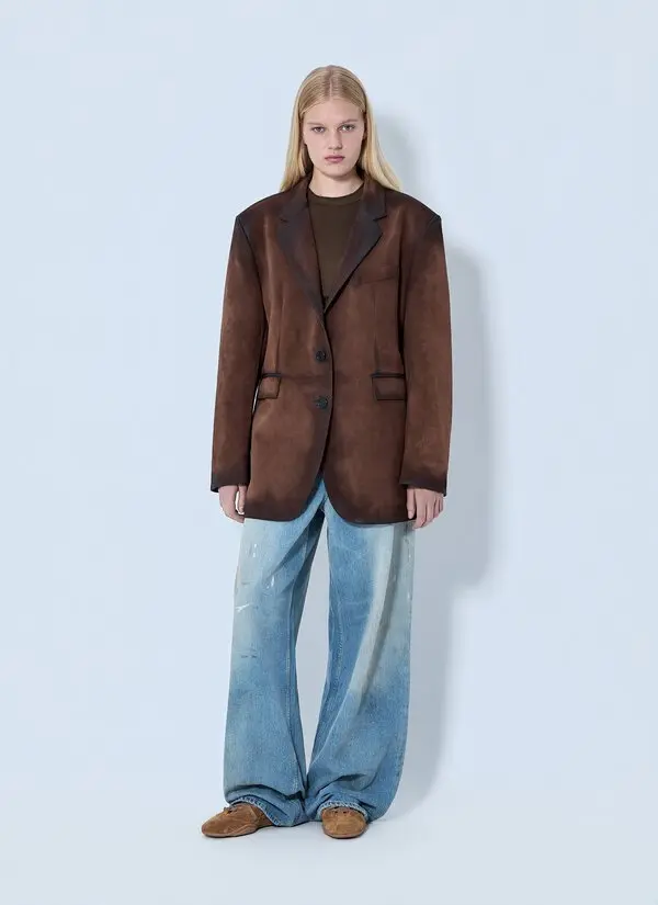 Acne Studios Distressed Suede Blazer