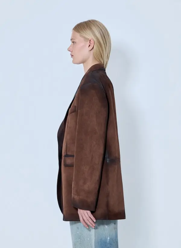 Acne Studios Distressed Suede Blazer
