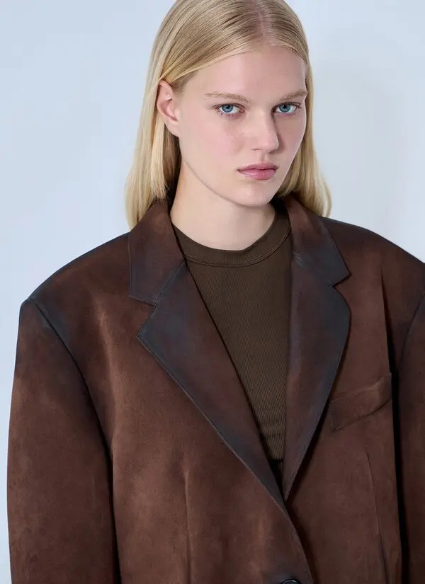 Acne Studios Distressed Suede Blazer
