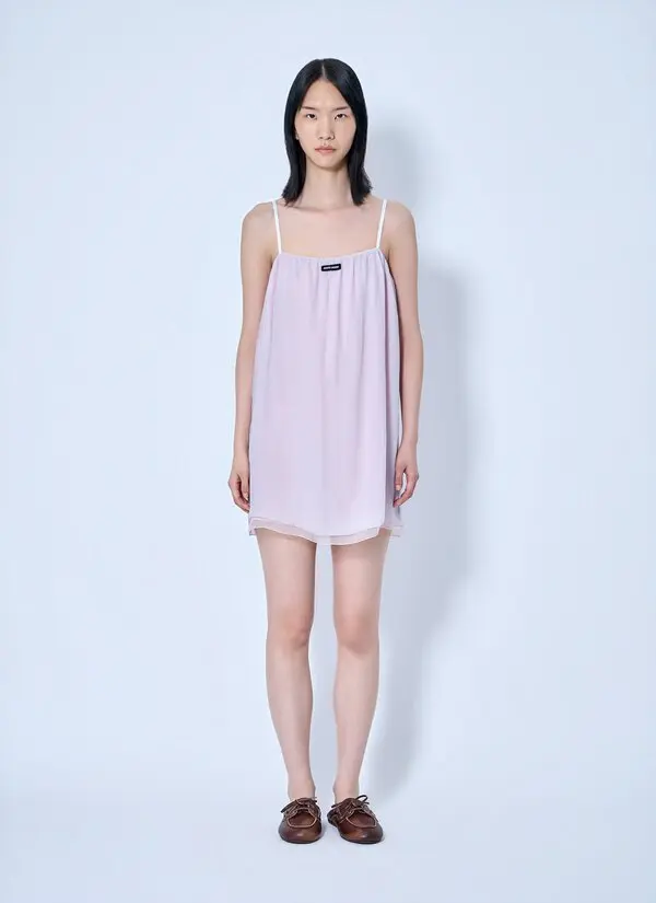 Miu Miu Wisteria Chiffon Mini Dress - Multicolor