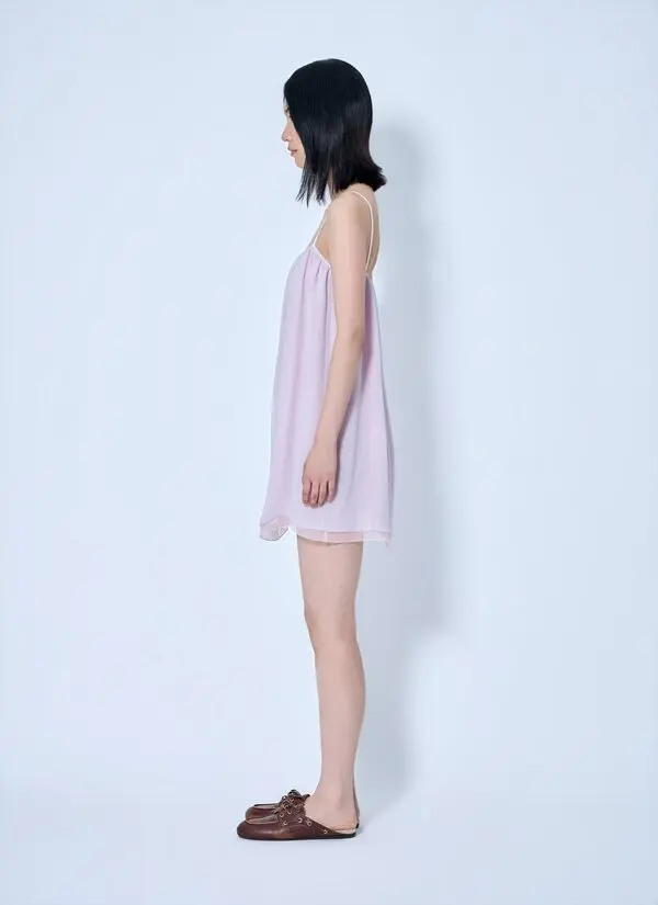 Miu Miu Wisteria Chiffon Mini Dress - Multicolor