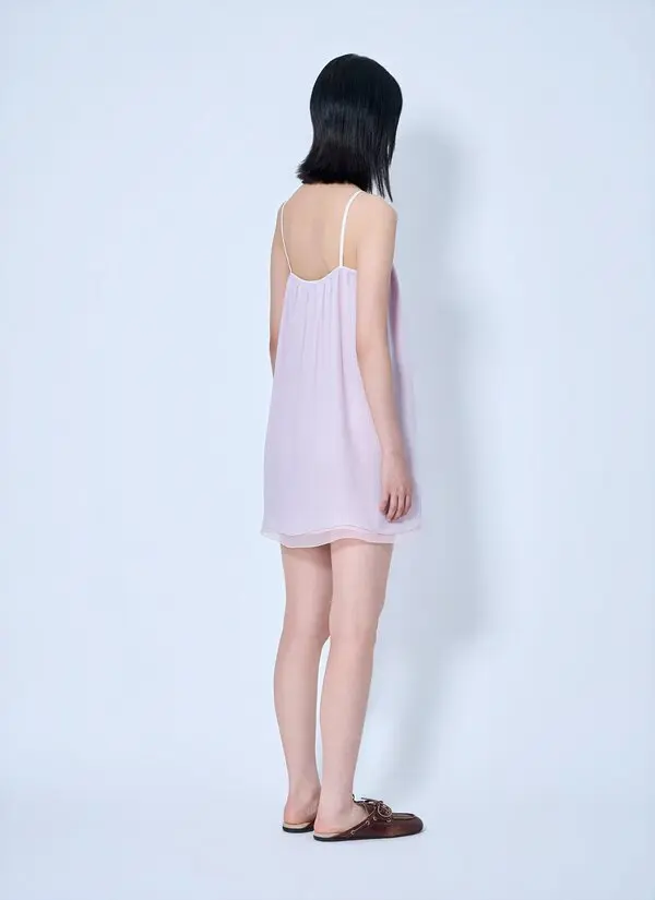 Miu Miu Wisteria Chiffon Mini Dress - Multicolor