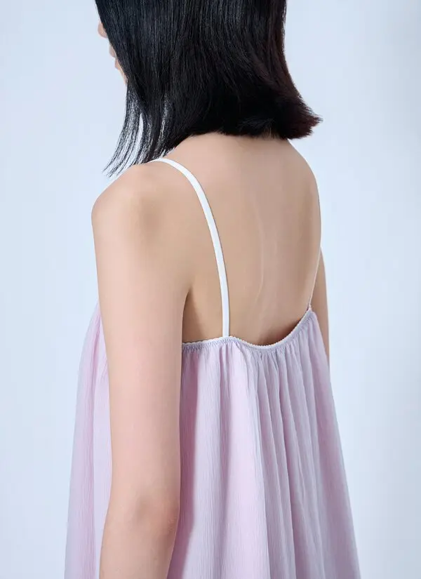 Miu Miu Wisteria Chiffon Mini Dress - Multicolor