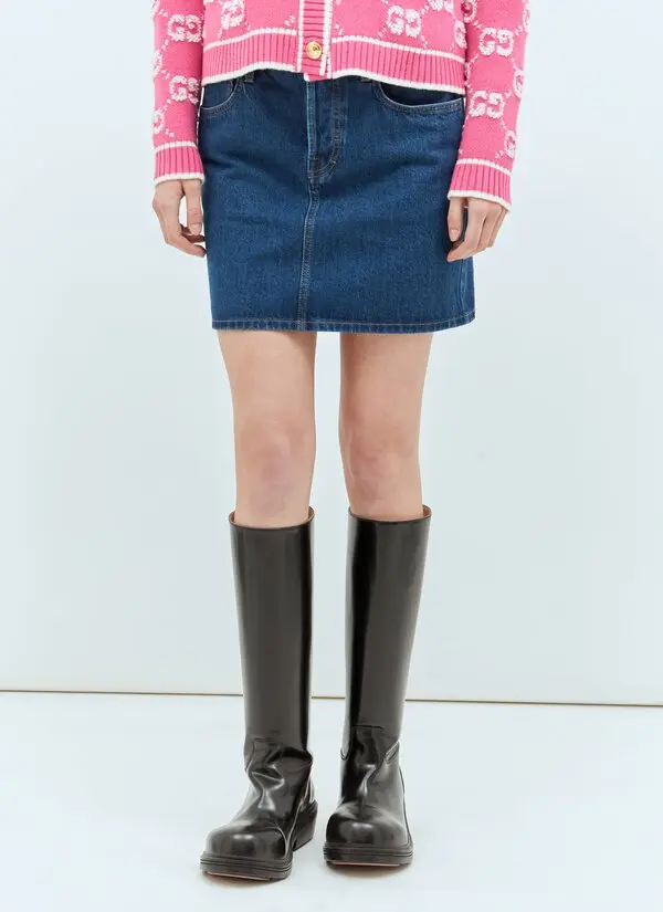 Gucci Denim Mini Skirt
