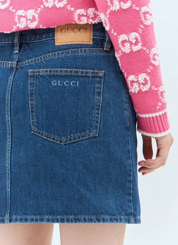 Gucci Denim Mini Skirt