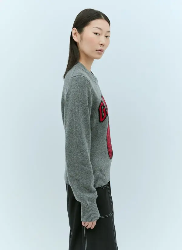 GANNI Graphic Strawberry Crewneck Sweater