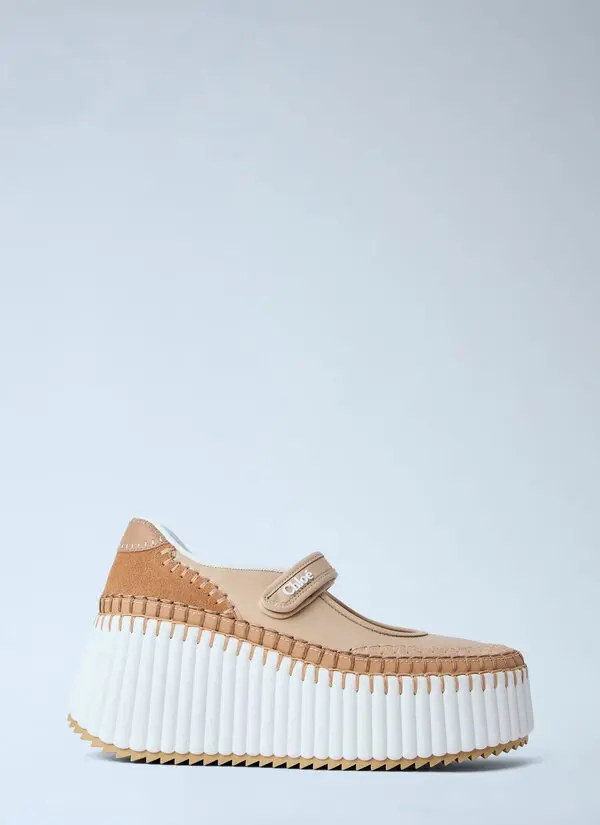 Chloé Nama Platform Sneakers - Brown